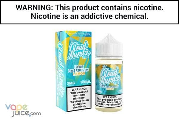 BLUE RAZZ LEMON ICED BY CLOUD NURDZ TFN 100ML BLUE RAZZ LEMON ICED BY CLOUD NURDZ TFN 100ML