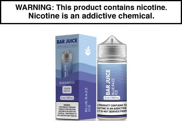 BLUE RAZZ ICE BY BAR JUICE BJ30000 100ML